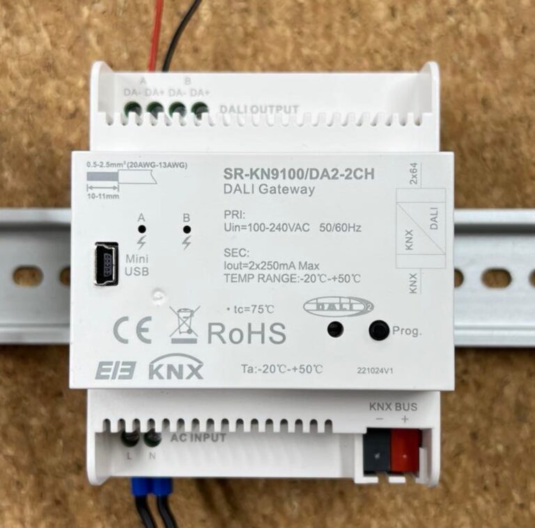 Sunricher KNX-DALI Gateway SR-KN9100/DA2-2CH – スマートライト株式会社
