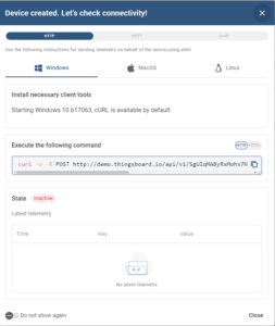 ThingsBoardのHello worldをやってみる – スマートライト株式会社